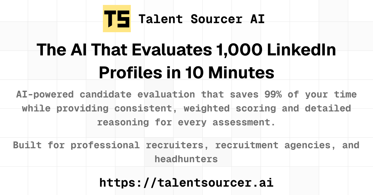 Talent Sourcer AI - AI-Powered Talent Sourcing Platform